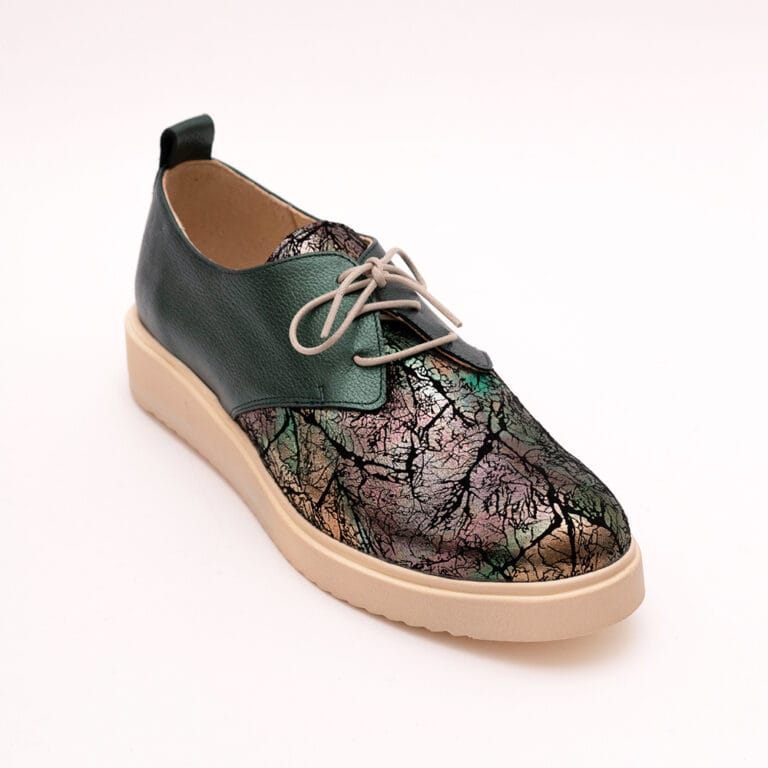 Pantofi Crem cu Siret Vagam 0853 - VagamShoes